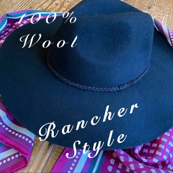 Accessories | Wool Black Rancher Style Hat | Poshmark